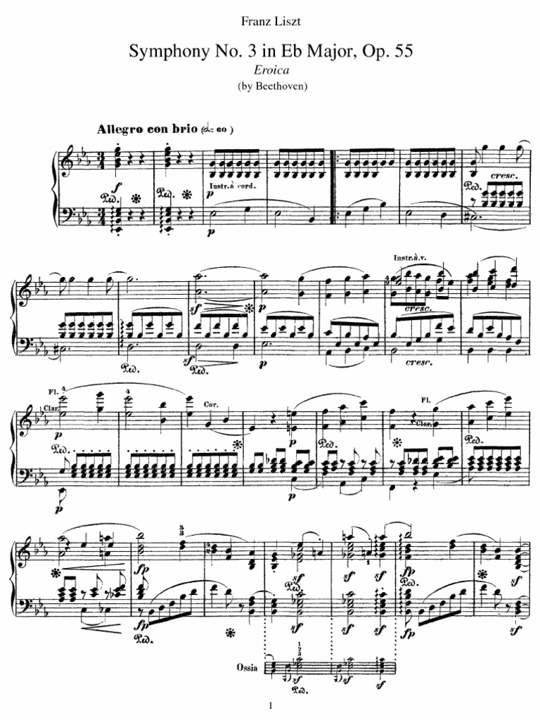 Beethoven Liszt Symphony 3 Piano Music Sheet | PDF