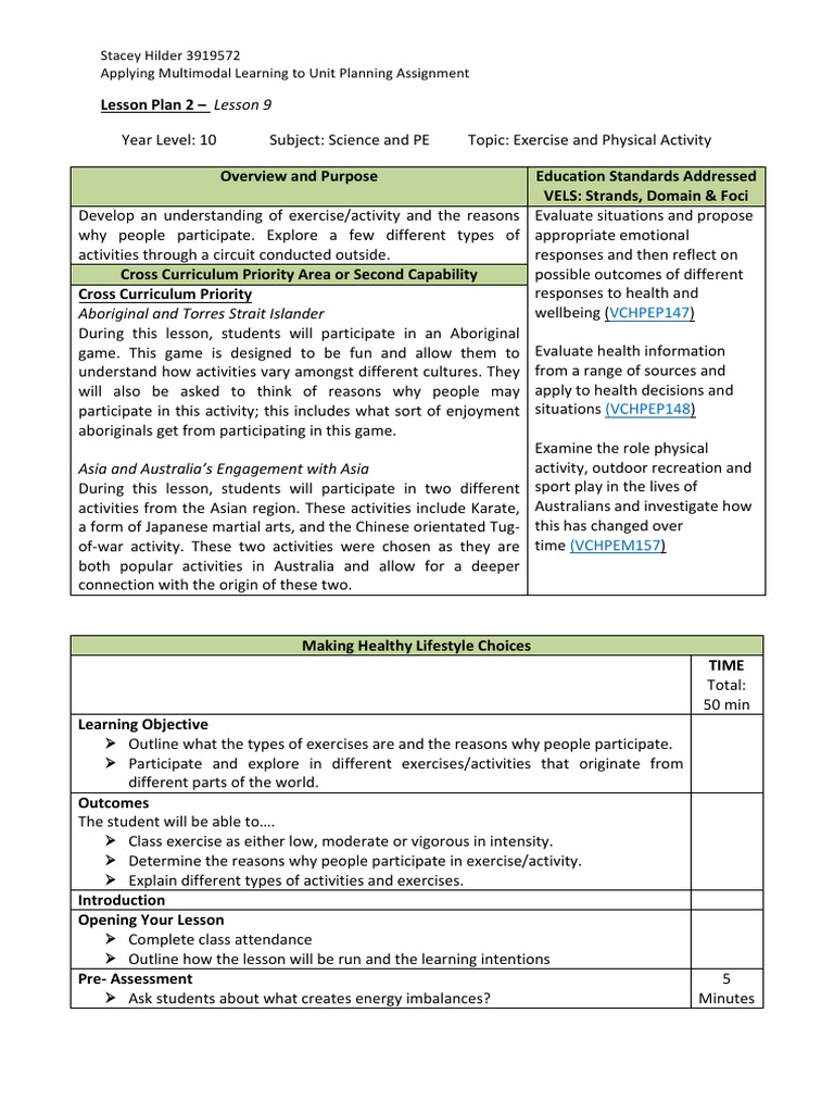 Lesson Plan 9 | PDF | Educational Assessment | Curriculum