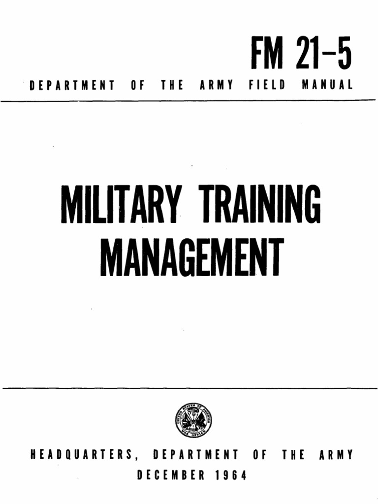 FM 21-5 - Military Training 1967 | PDF | United States Army | United ...