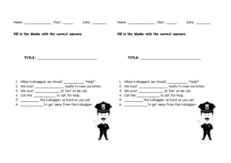 Fill in The Blanks With The Correct Answers. Fill in The Blanks With ...