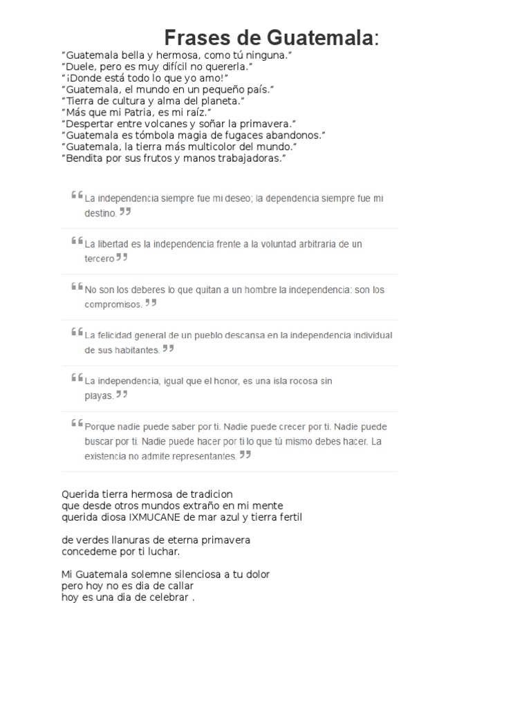 Frases de Guatemala | PDF