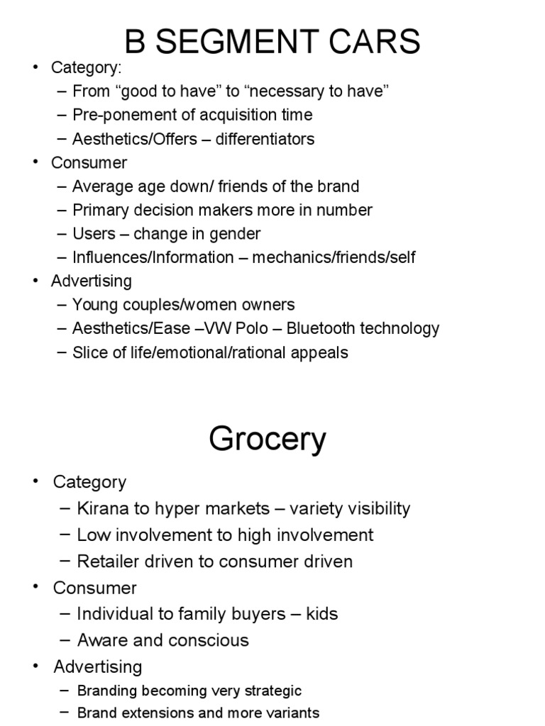 B Segment Cars | PDF | Behavior | Psychological Concepts