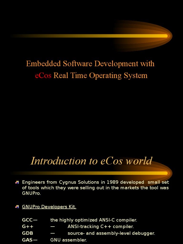 Embedded Sw Development With Ecos Pdf Booting Scheduling Computing