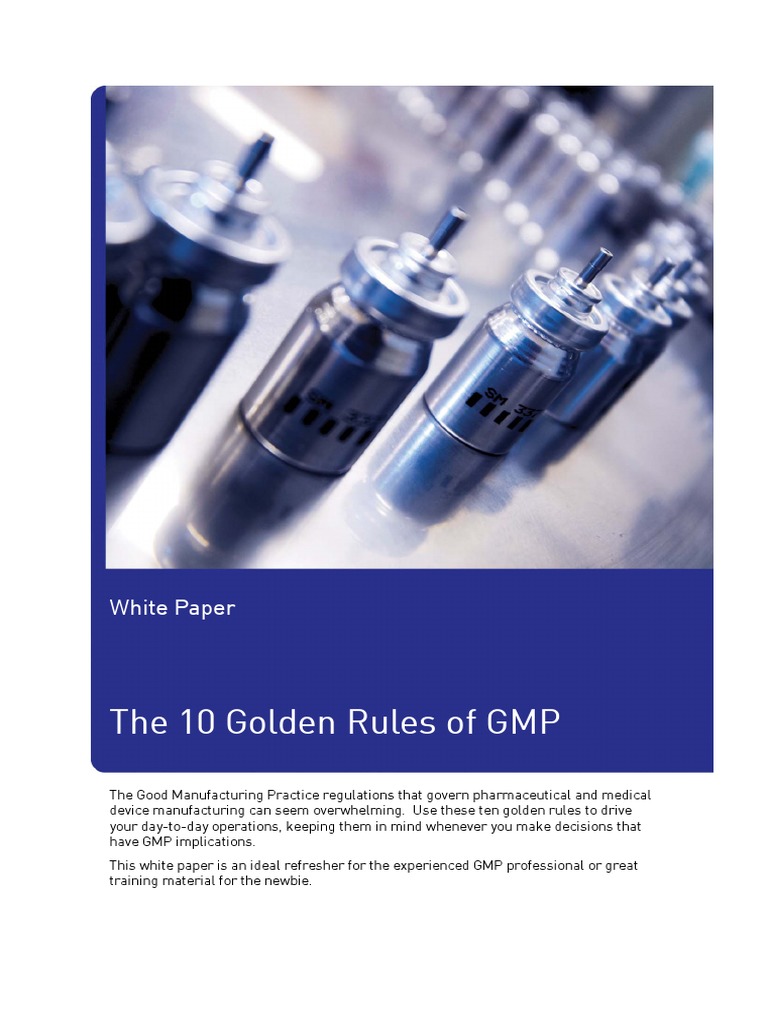 10 Golden Rules of GMP.pdf | Verification And Validation | Technology