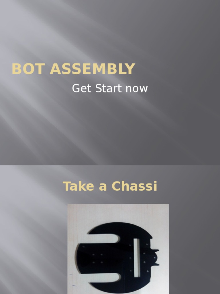 Bot Assembly: Get Start Now | PDF | Screw | Manufactured Goods