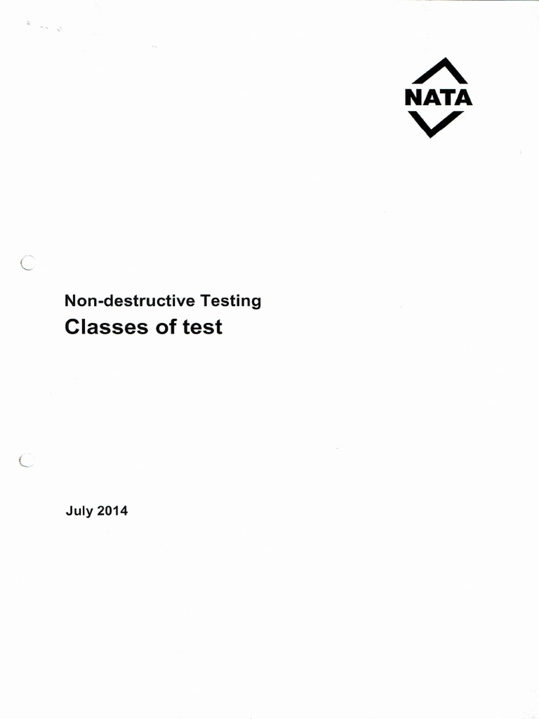 NATA Classes of Test | PDF