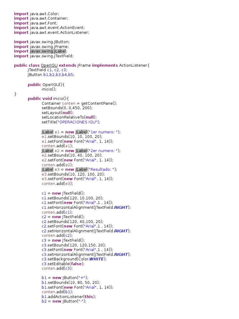 Operaciones Java 1 Como Crear Una Calculadora Basica | PDF