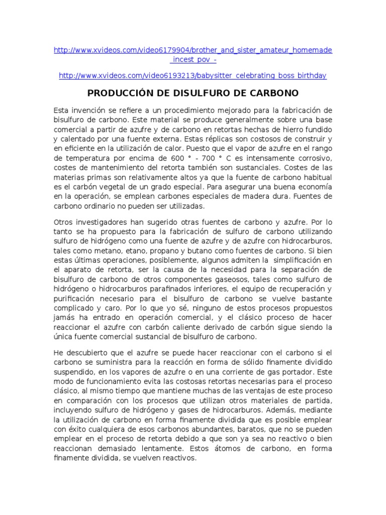 Producción de Disulfuro de Carbono | PDF | Catálisis | Azufre
