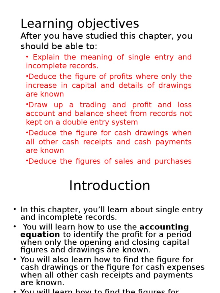 Accounting For Single Entry | PDF | Bookkeeping | Balance Sheet