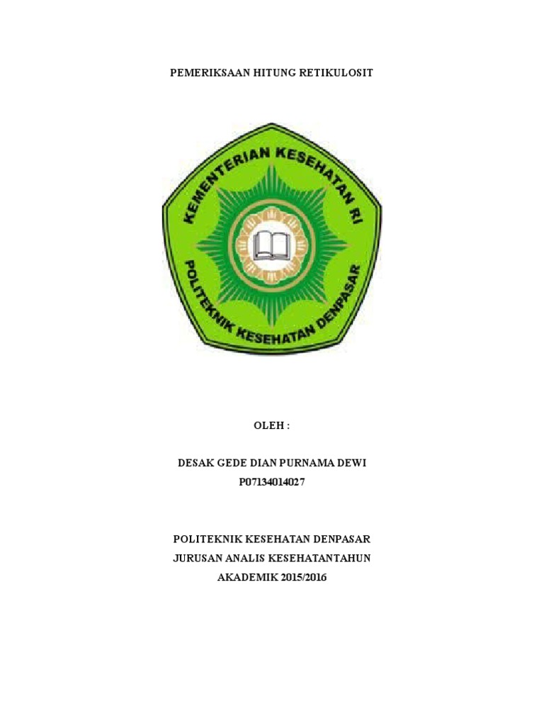 Laporan Praktikum Hitung Retikulosit | PDF