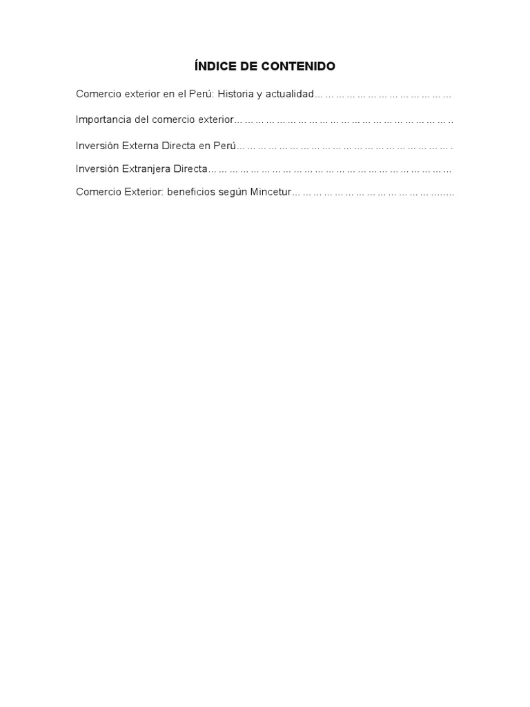 Importancia Del Comercio Internacional en La Economia Peruana | PDF