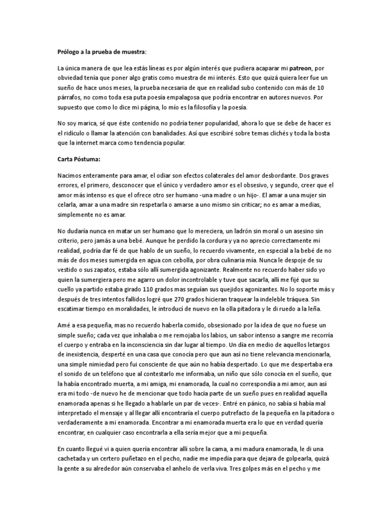 Carta Póstuma | PDF | Amor