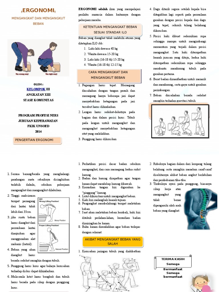 Leaflet Ergonomi k3 RW 3 | PDF