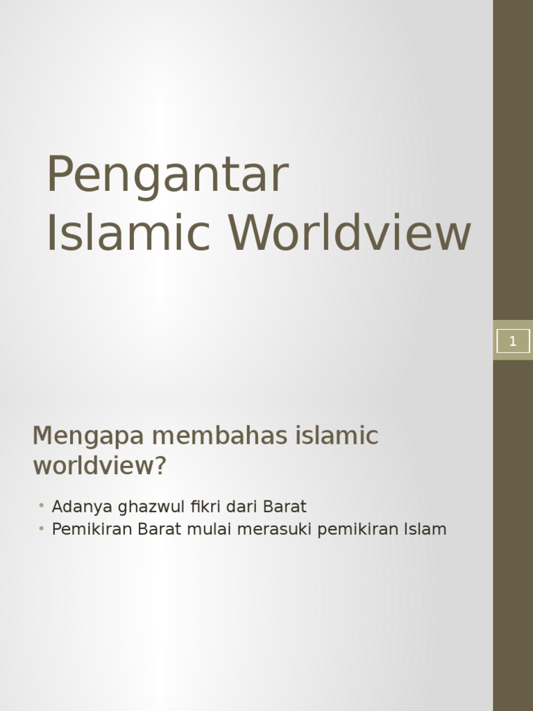 Pengantar Islamic Worldview | PDF