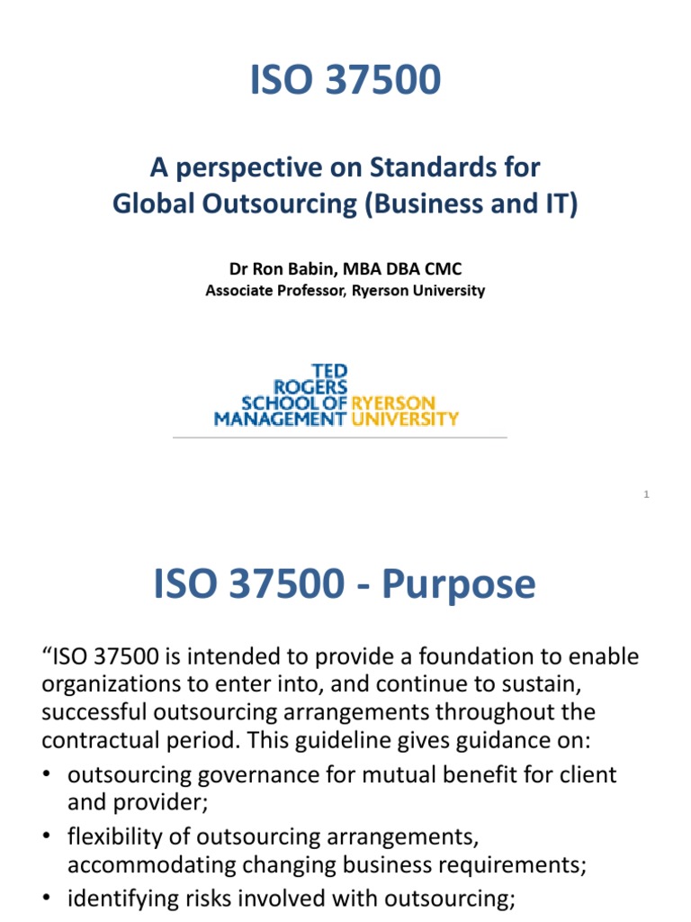 ISO 37500 Outsourcing | PDF | Product Lifecycle | International ...