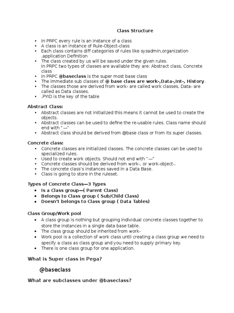 Class Structure Baseclass Pdf 1196