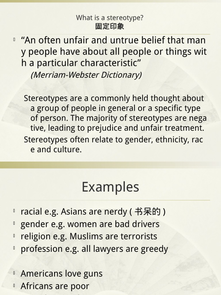 An Often Unfair and Untrue Belief That Man y People Have About All ...