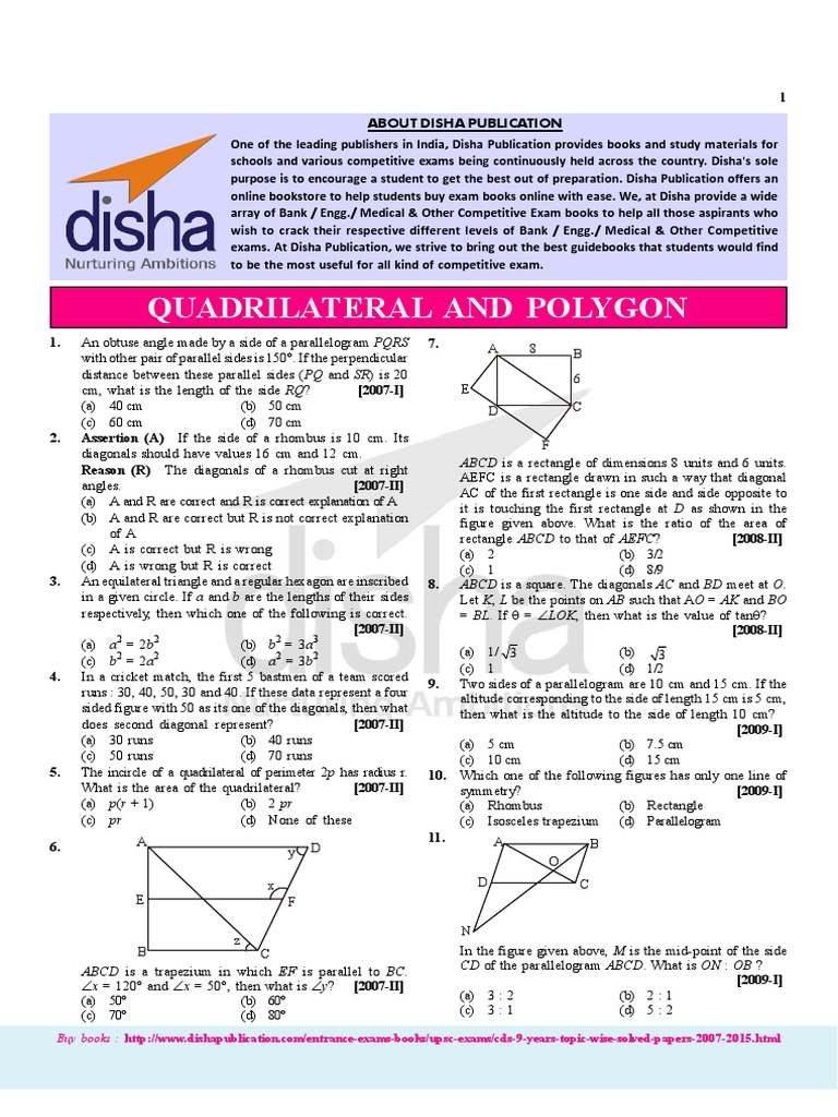 Quadrilateral and Polygon | PDF | Rectangle | Euclid