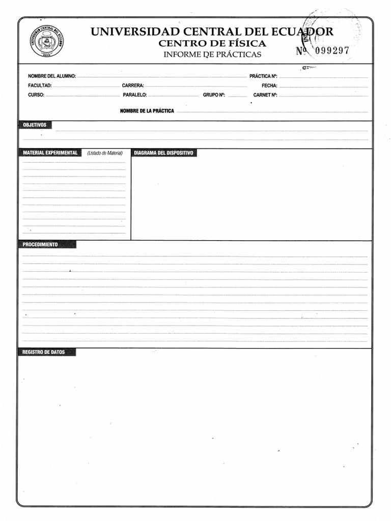 Formato de Laboratorio de Física - UCE | PDF