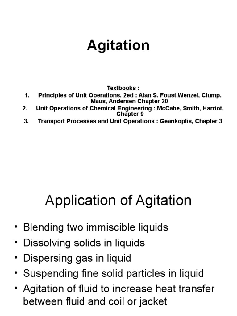 Agitation | PDF | Fluid Dynamics | Mechanical Engineering