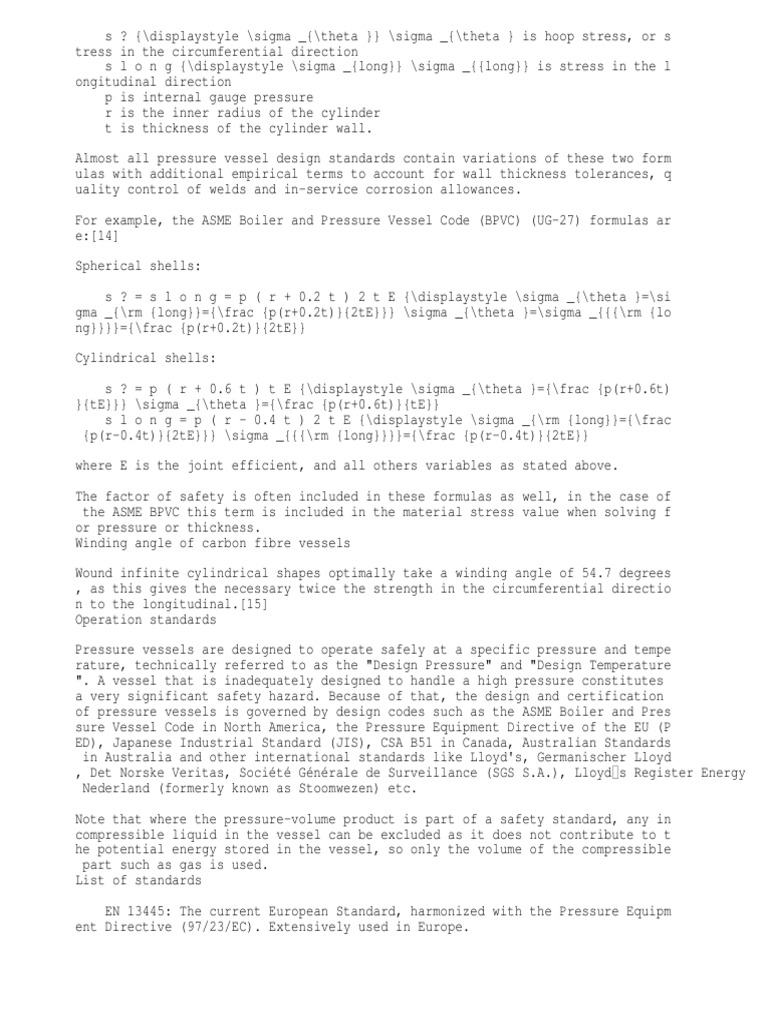 Pressure Vessel Code (BPVC) | PDF | Pressure | Gases