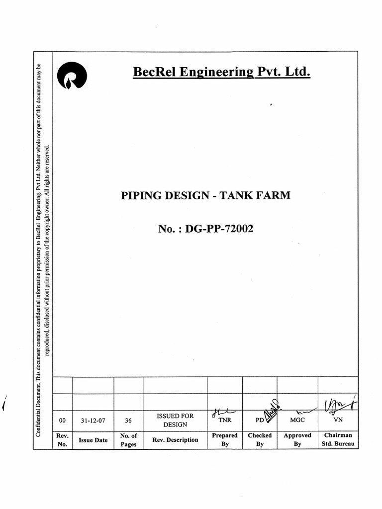 Piping Design Tank Farm | PDF | Pump | Stairs