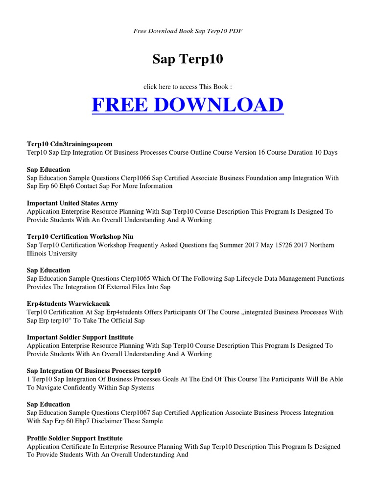 Sap Terp10 | PDF | Sap Se | Enterprise Resource Planning