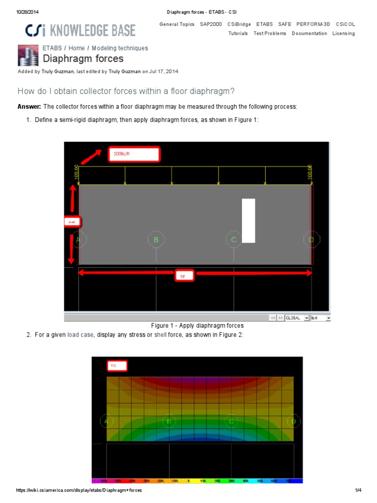 Diaphragm Forces - ETABS - CSI | PDF | Truss | Force