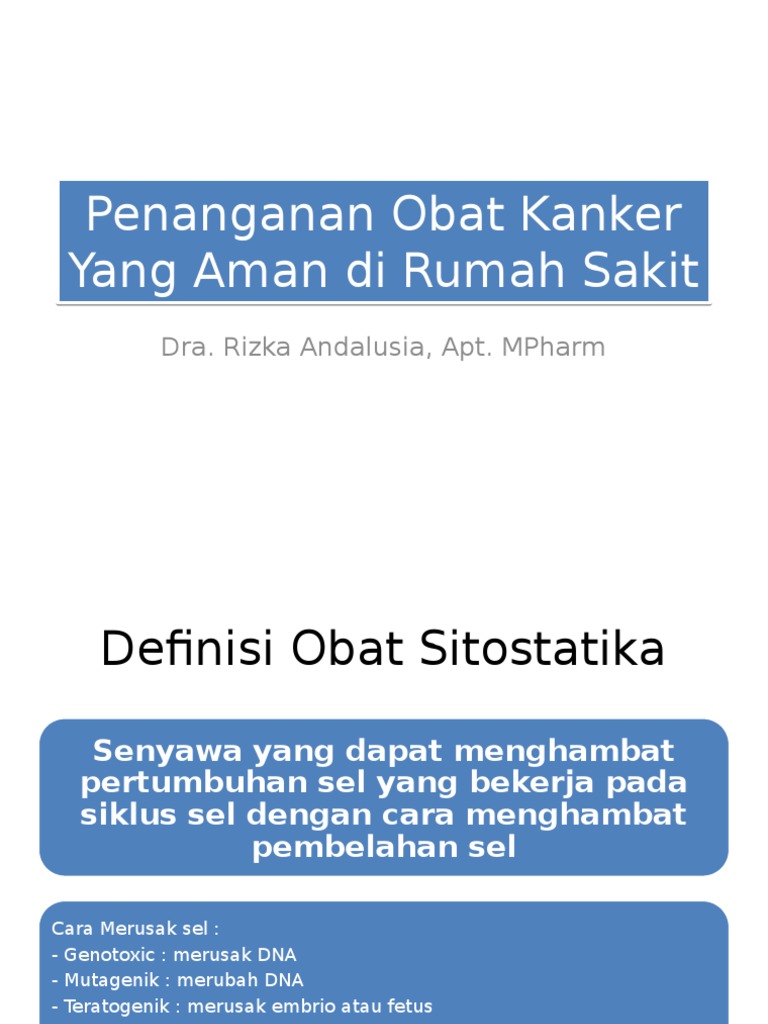 Penanganan Obat Sitostatika | PDF