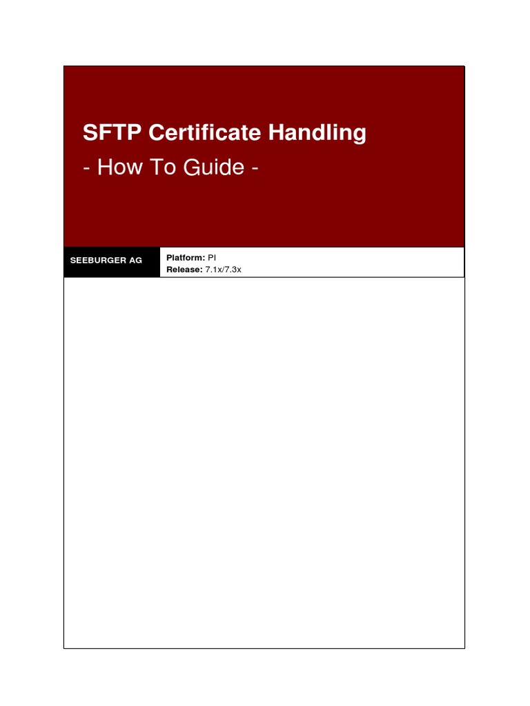 SFTP Certificate Handling in BIS | PDF | Public Key Cryptography | Secure Shell