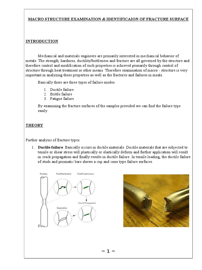 Fracture Surface Analysis in Metals | PDF | Fracture | Deformation (Engineering)