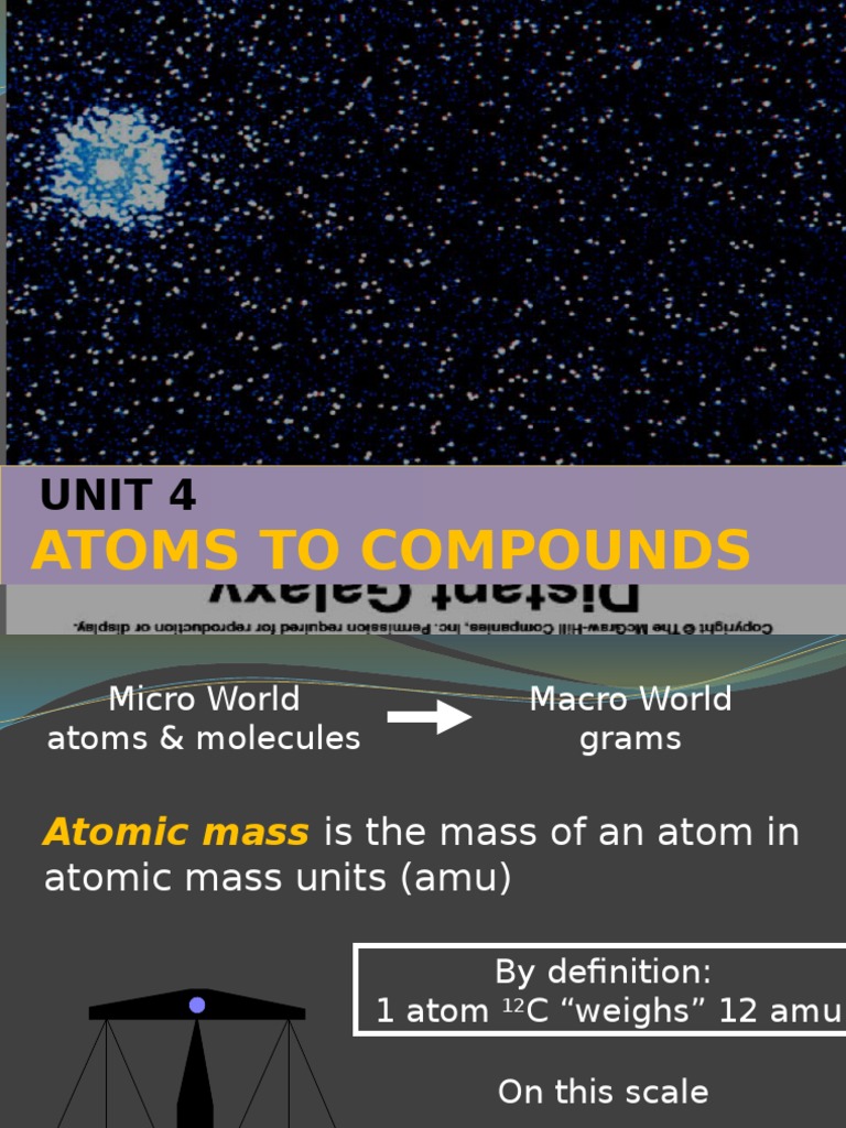Unit 4 Atoms To Molecules | PDF | Mole (Unit) | Chemical Compounds