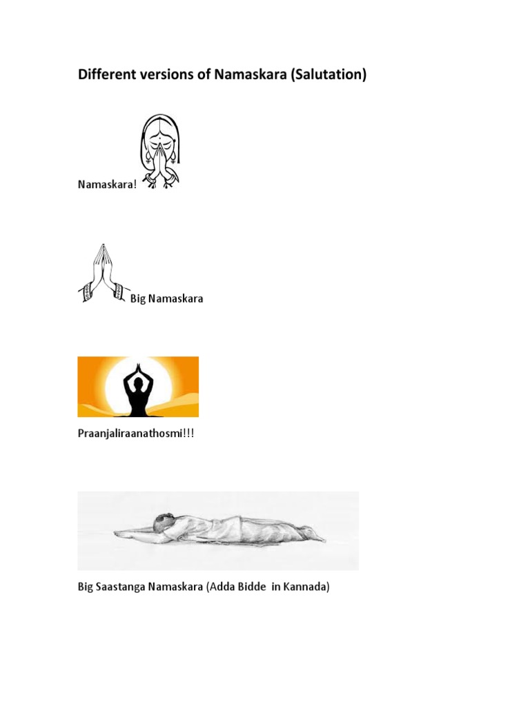 Variations of Namaskara Salutations | PDF