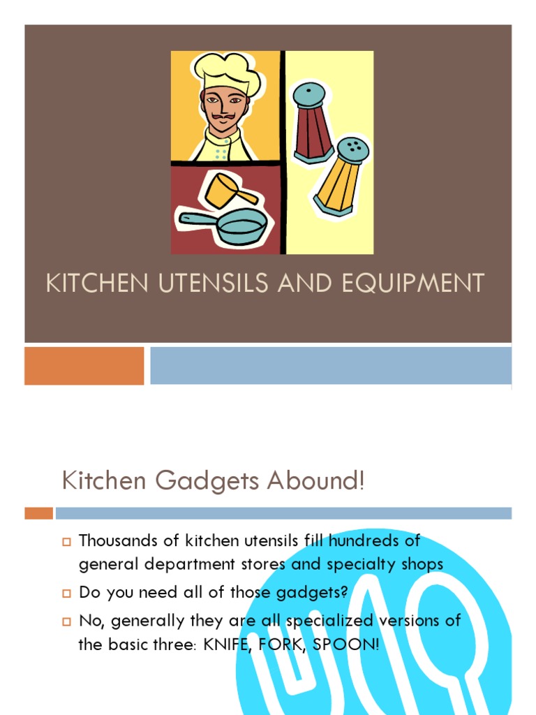 Kitchen Utensils | PDF | Cookware And Bakeware | Kitchen Utensil