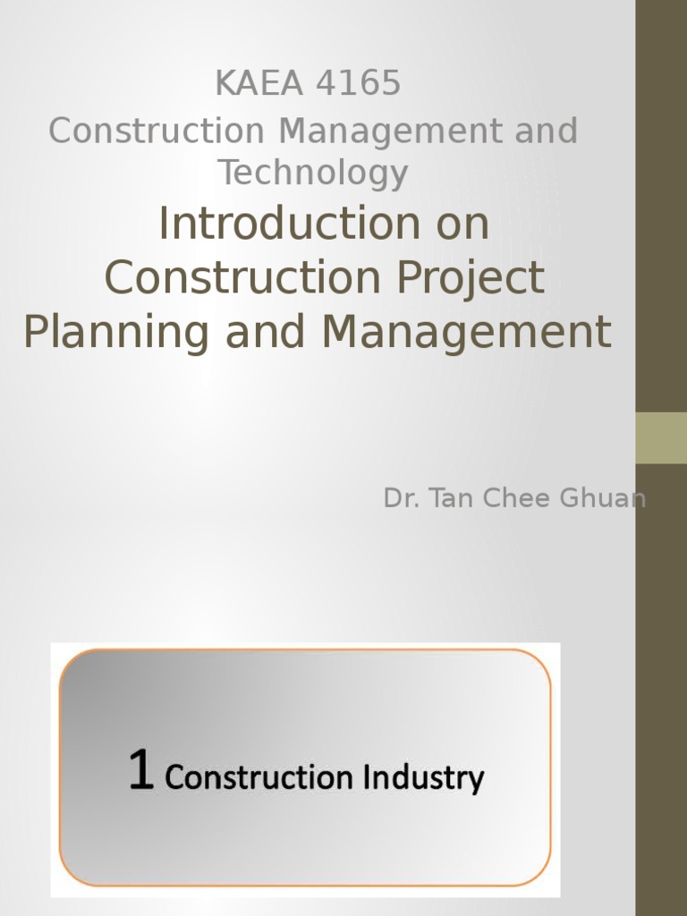 Introduction - Project Planning and Management | PDF