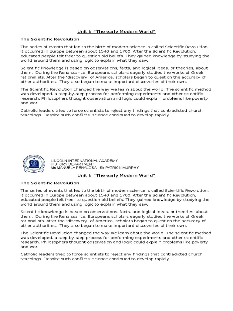 Scientific Revolution Birth Modern Science | PDF