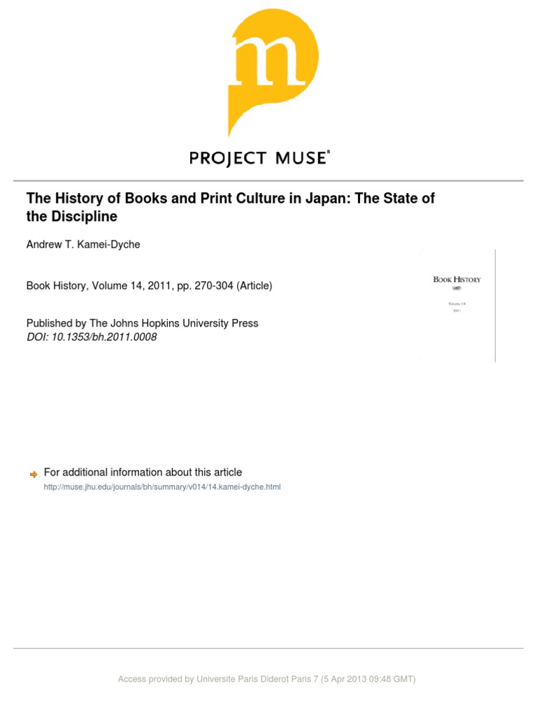 History of Books and Print Culture in Japan | PDF | Kanji | Japanese ...