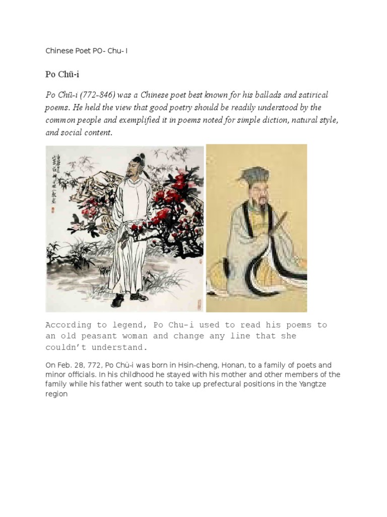 Po Chu I | PDF