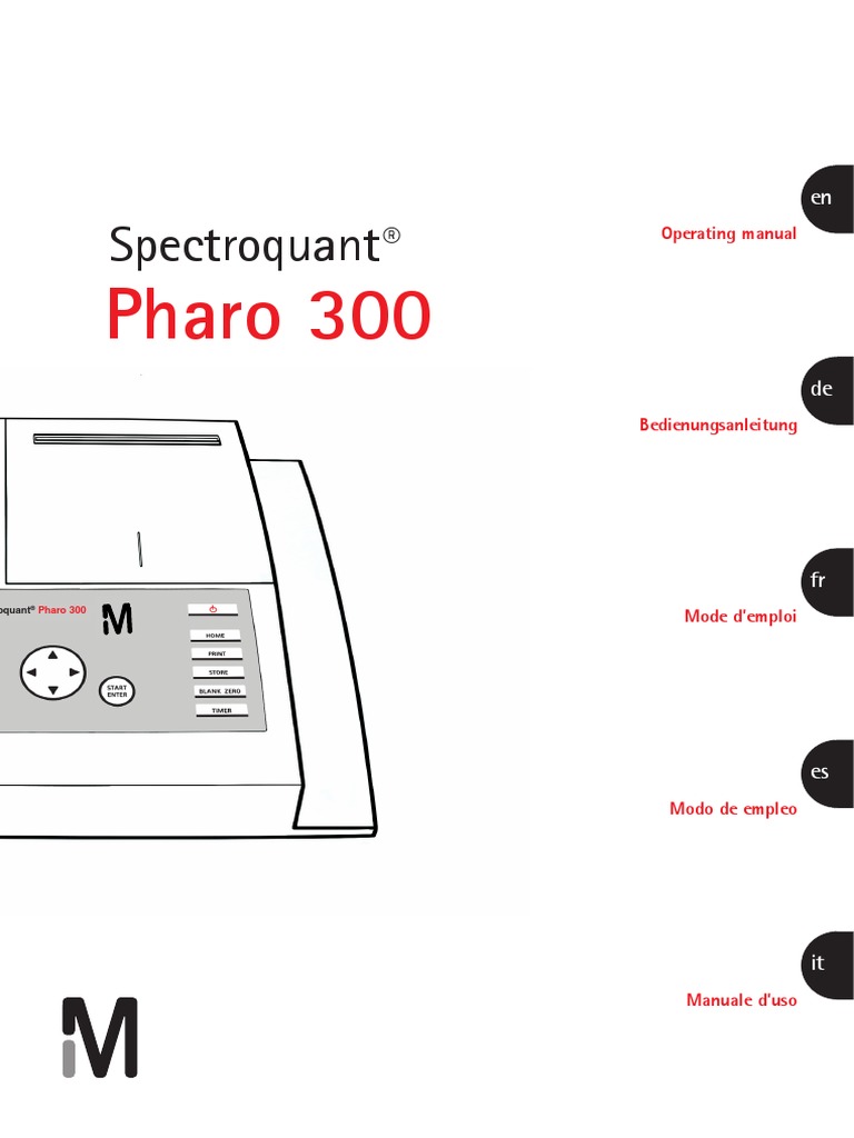 SQ Pharo 300 Manual - Es - 2012 - 03 PDF | PDF | Ph | Medición