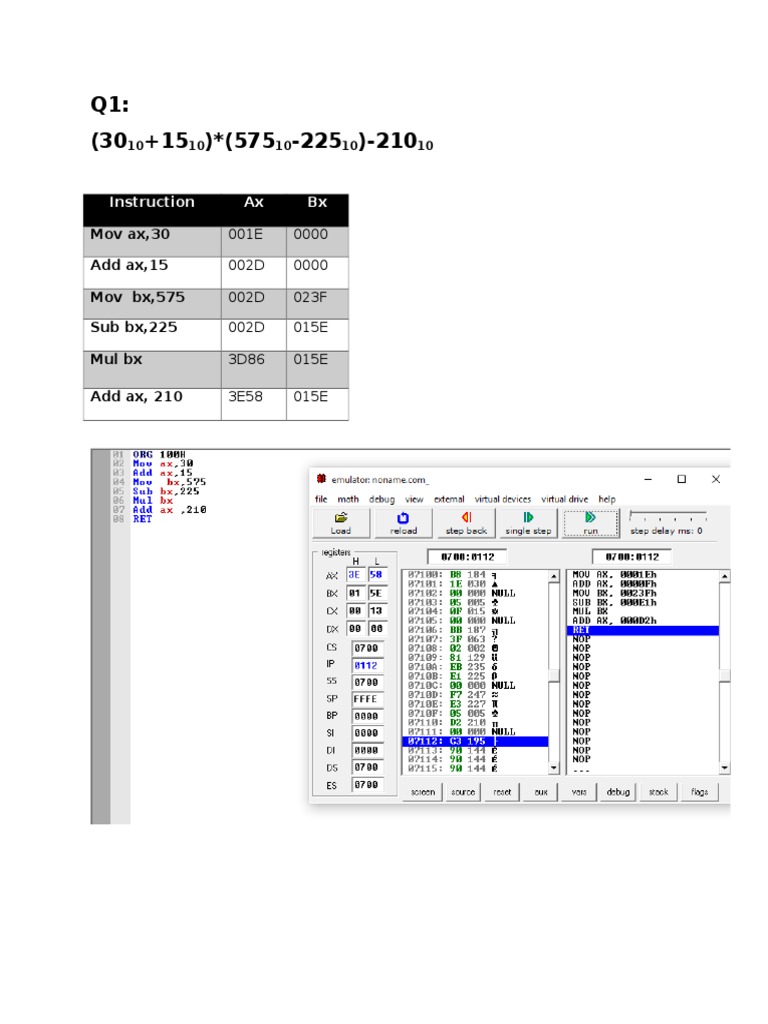Assembly Language Instructions Overview | PDF