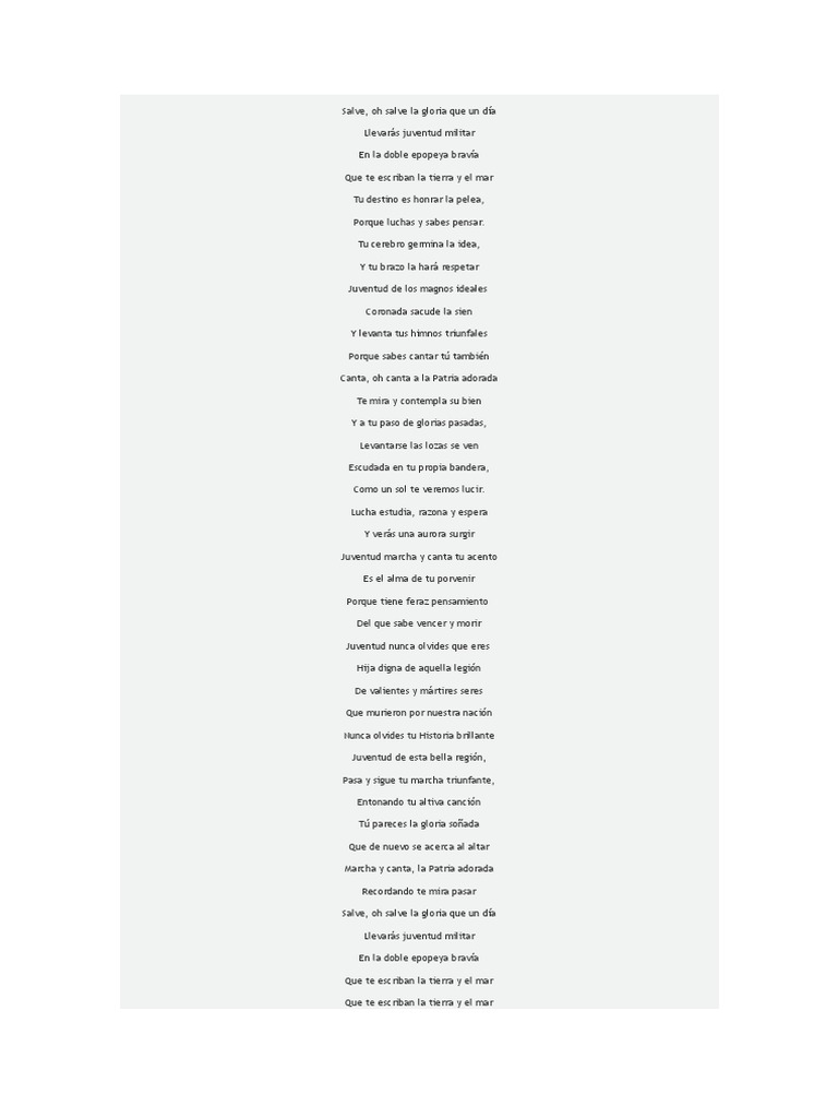 Himno de Los Cadetes | PDF