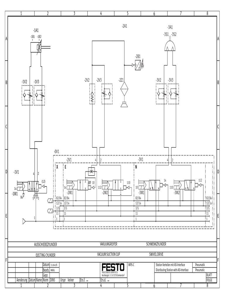 Pneumatic Circuit Diagram Distributing ASi PDF | PDF