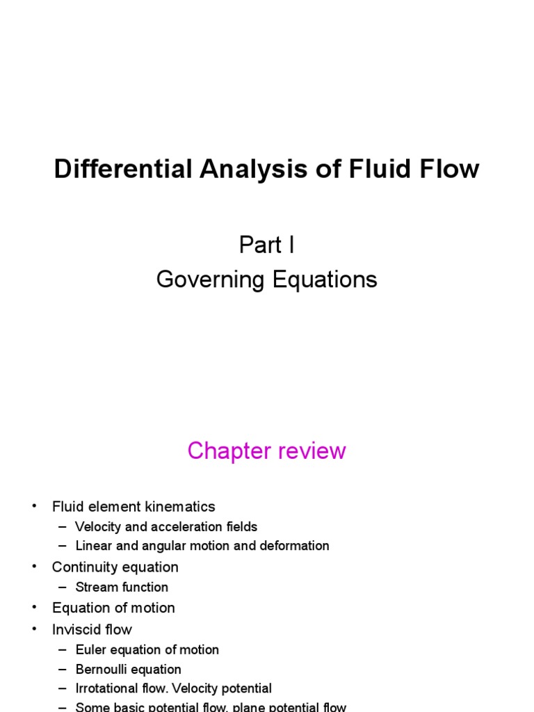 Fluid Flow Differential Analysis | PDF | Fluid Dynamics | Stress ...