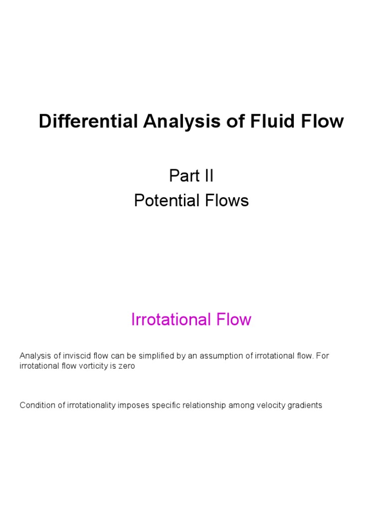 CH 6 Differential Analysis of Fluid Flow Part II | PDF | Vortices ...