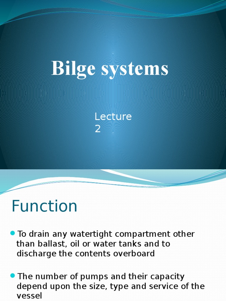 Lec 2 Bilge System | PDF