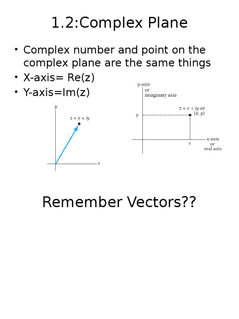 Understanding Complex Numbers and Vectors | PDF
