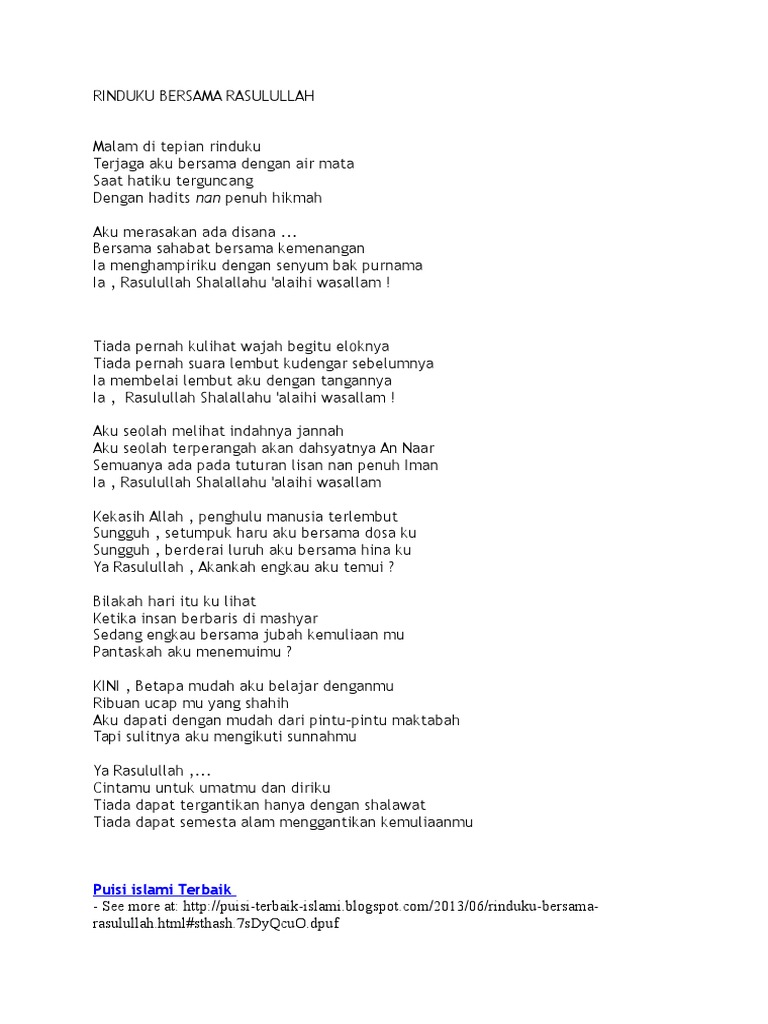 Sajak Rasulullah | PDF