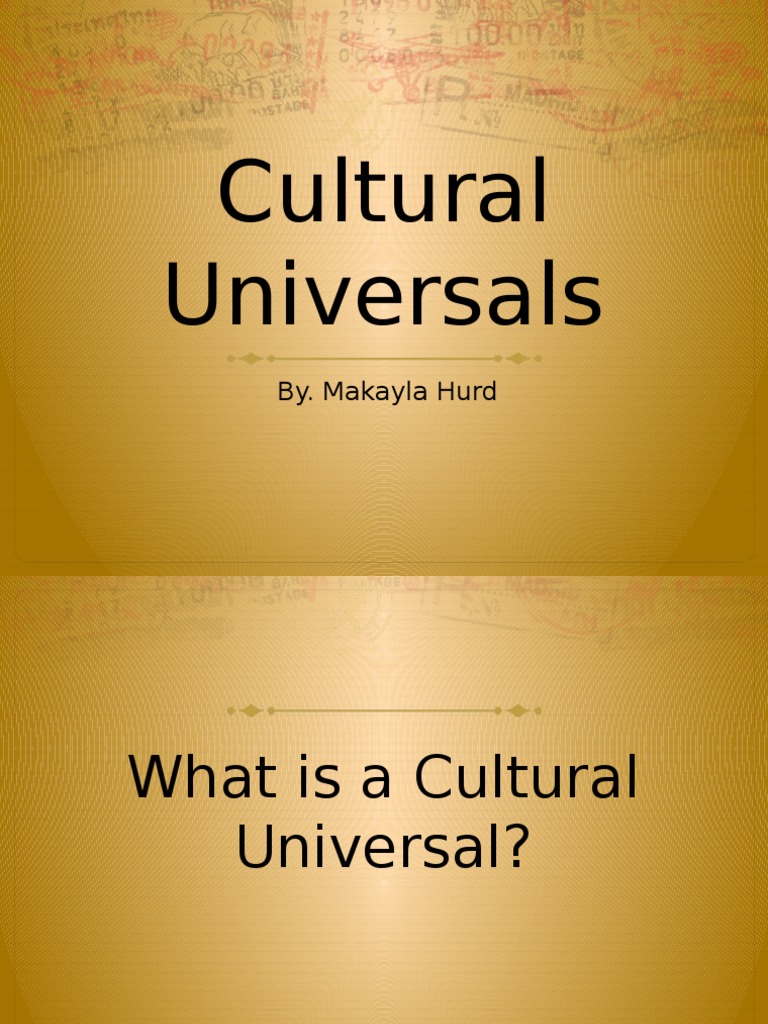 Cultural Universals | PDF