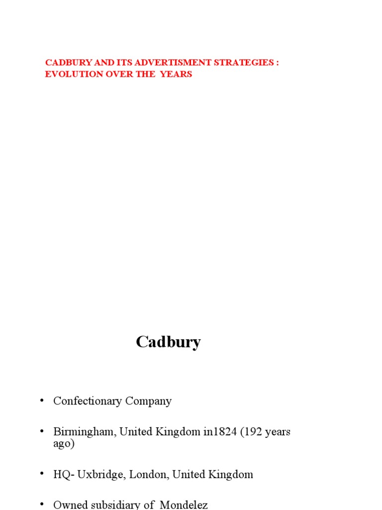 Cadbury's Evolution of Advertising Strategies Over 192 Years: Insights ...
