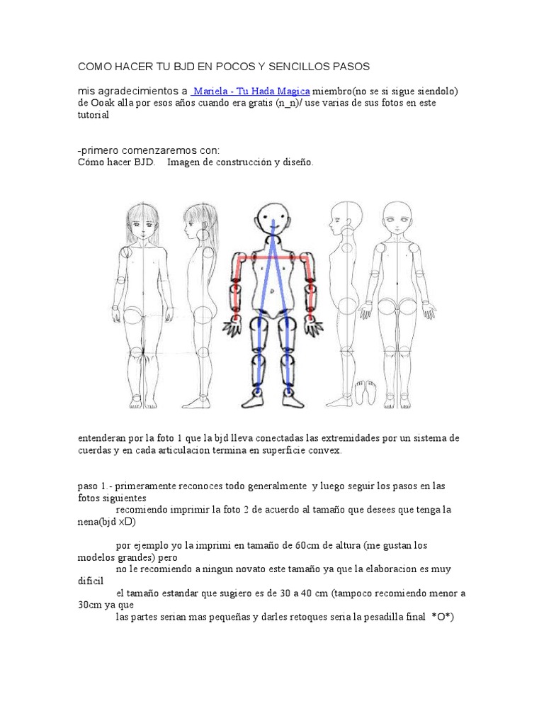 Como Hacer Tu BJD en Pocos y Sencillos Pasos | PDF | Pinturas | Color